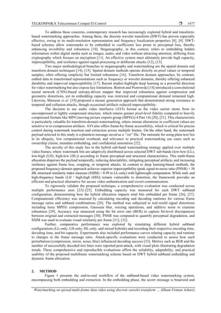 Watermarking on spread multi-frame data video using discrete wavelet ...