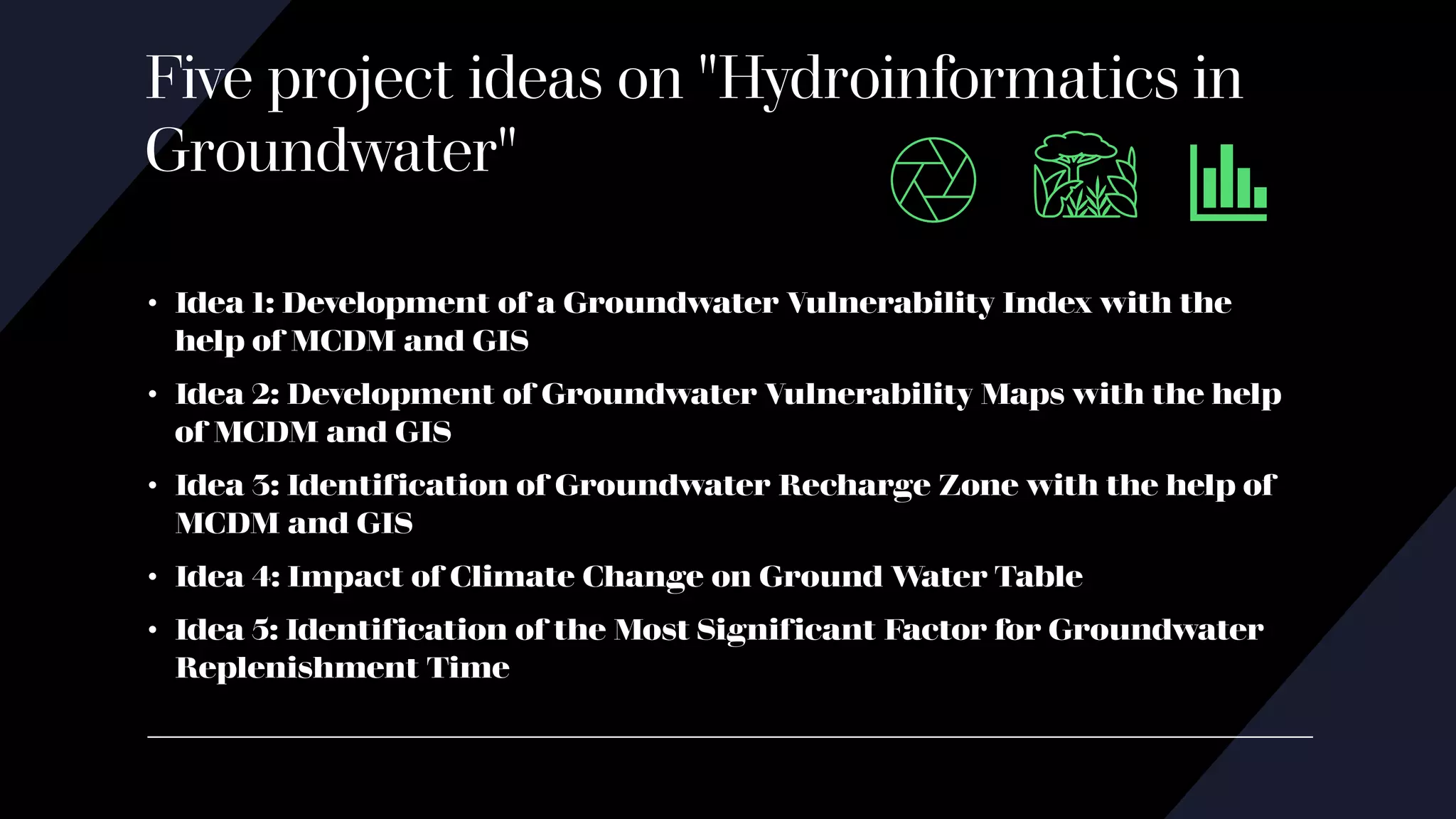 5 ideas for doing project on hydroinformatics in Groundwater ...