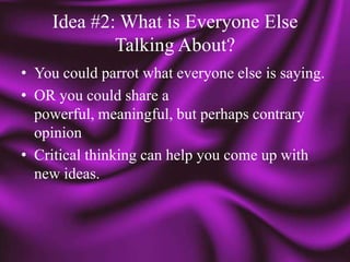 5 Ideas for Social Media Status Updates | PPTX