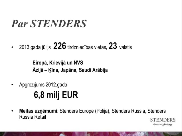 Stenders līdzīpašniece Ieva Eglīte: Stenders pieredze eksporta ...