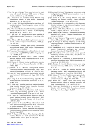 Anomaly Detection in Smart Home IoT Systems Using Machine Learning Approaches | PDF