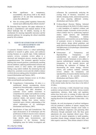 Principles Governing Ethical Development and Deployment of AI | PDF