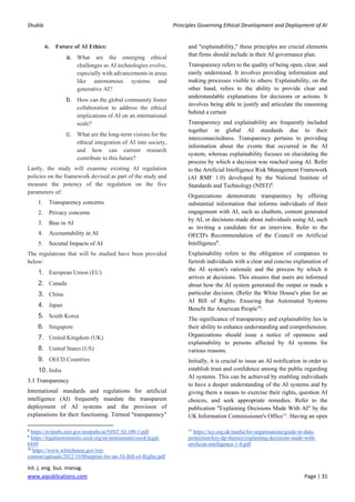 Principles Governing Ethical Development and Deployment of AI | PDF