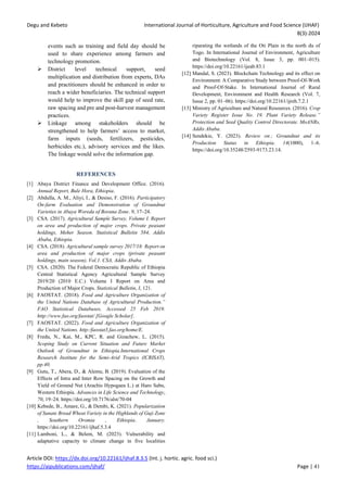 Pre-scaling up of Groundnut (Arachishypogaea L) Technology in mid and lowlands of West Guji Zone ...