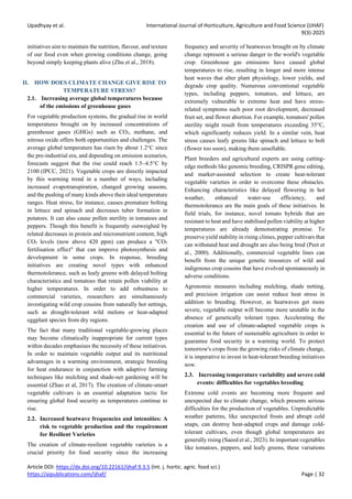 Climate Resilient Crops: Innovations in Vegetable Breeding for a ...