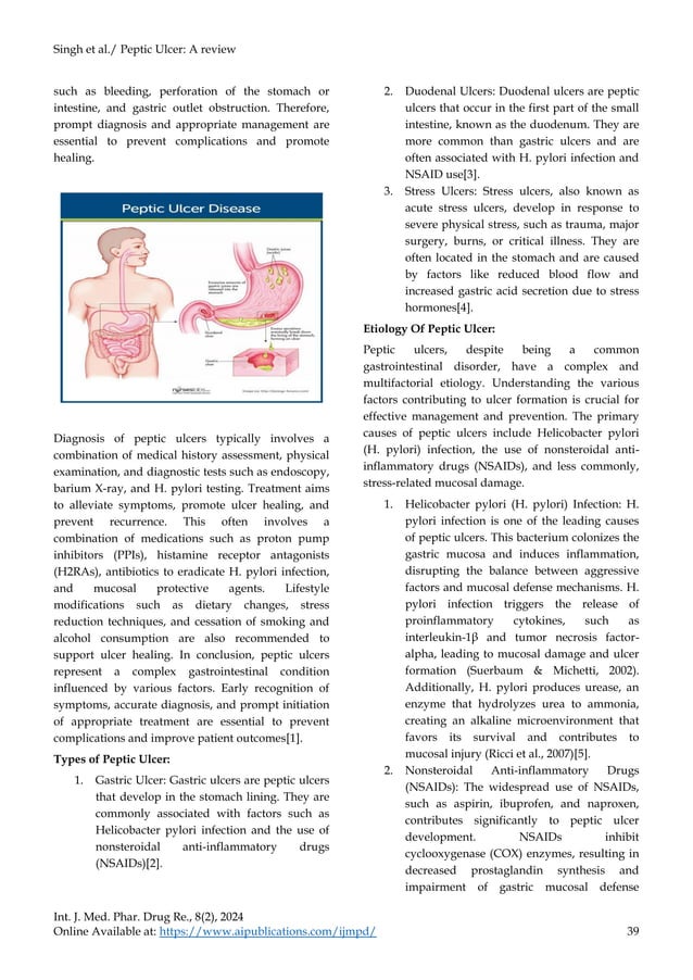 5IJMPD-22-Peptic.pdf-Peptic Ulcer: A review | PDF