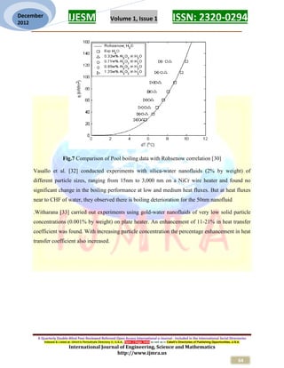 REVIEW OF BOILING TO POOL BOILING HEAT TRANSFER USING NANOFLUID | PDF