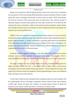 An Area Efficient Adder Design for VLSI Circuits | PDF | Publishing Industry | Industries