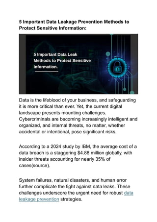 5 Important Data Leakage Prevention Methods to Protect Sensitive Information.pdf