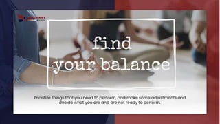 5 important steps to manage your work life balance | PPT