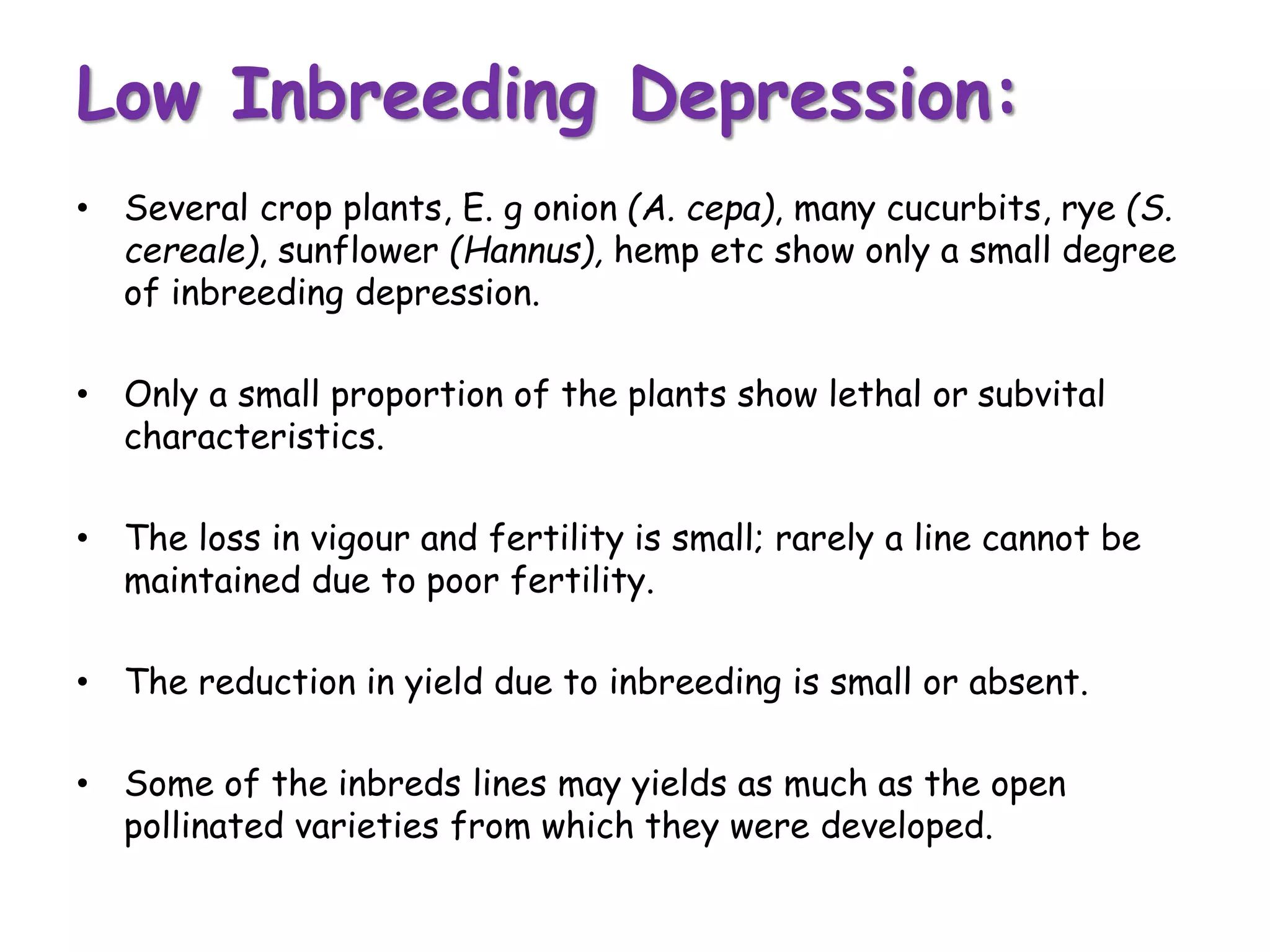 Inbreeding & Inbreeding depression in Plants | PPTX