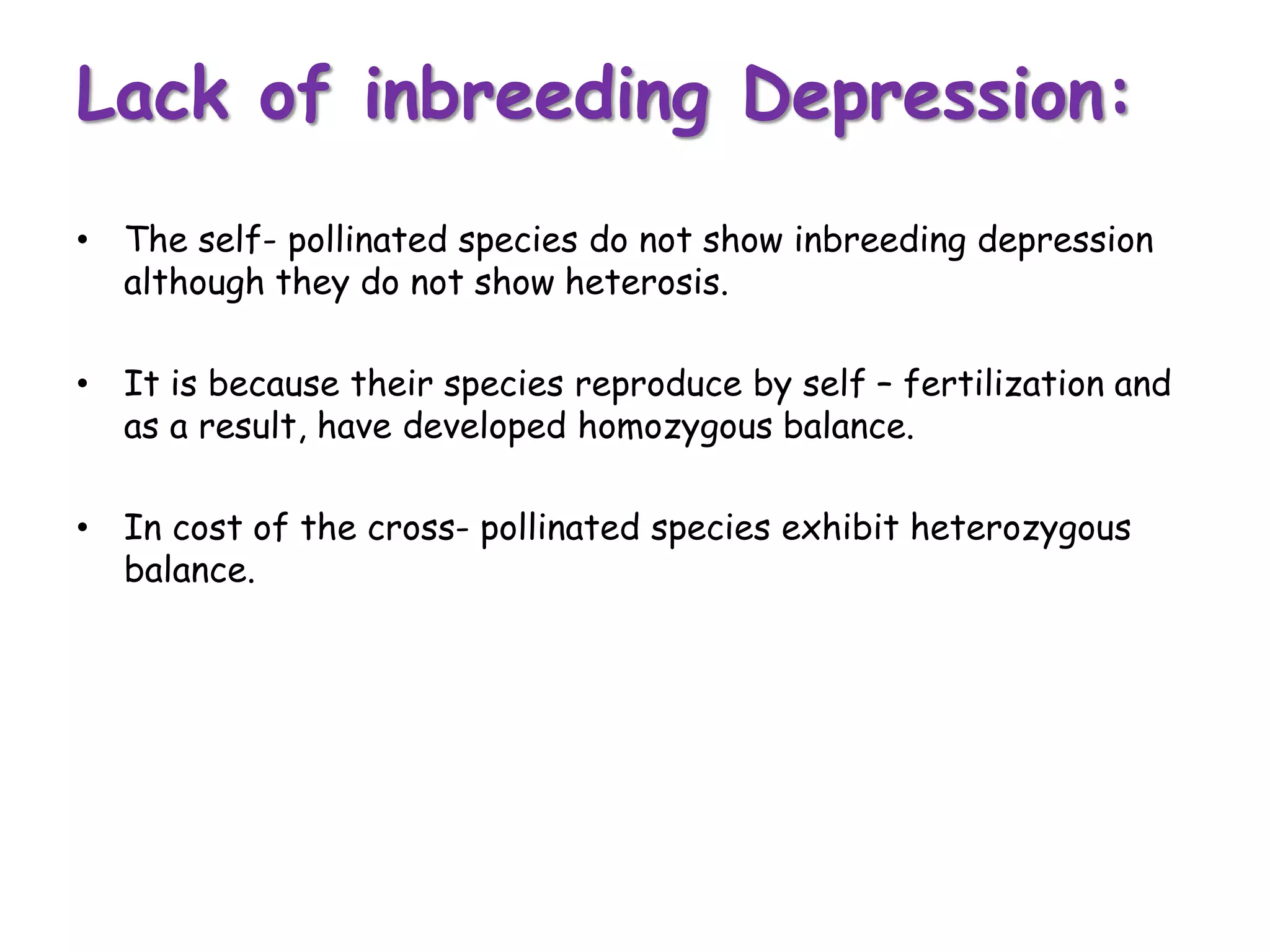 Inbreeding & Inbreeding depression in Plants | PPTX