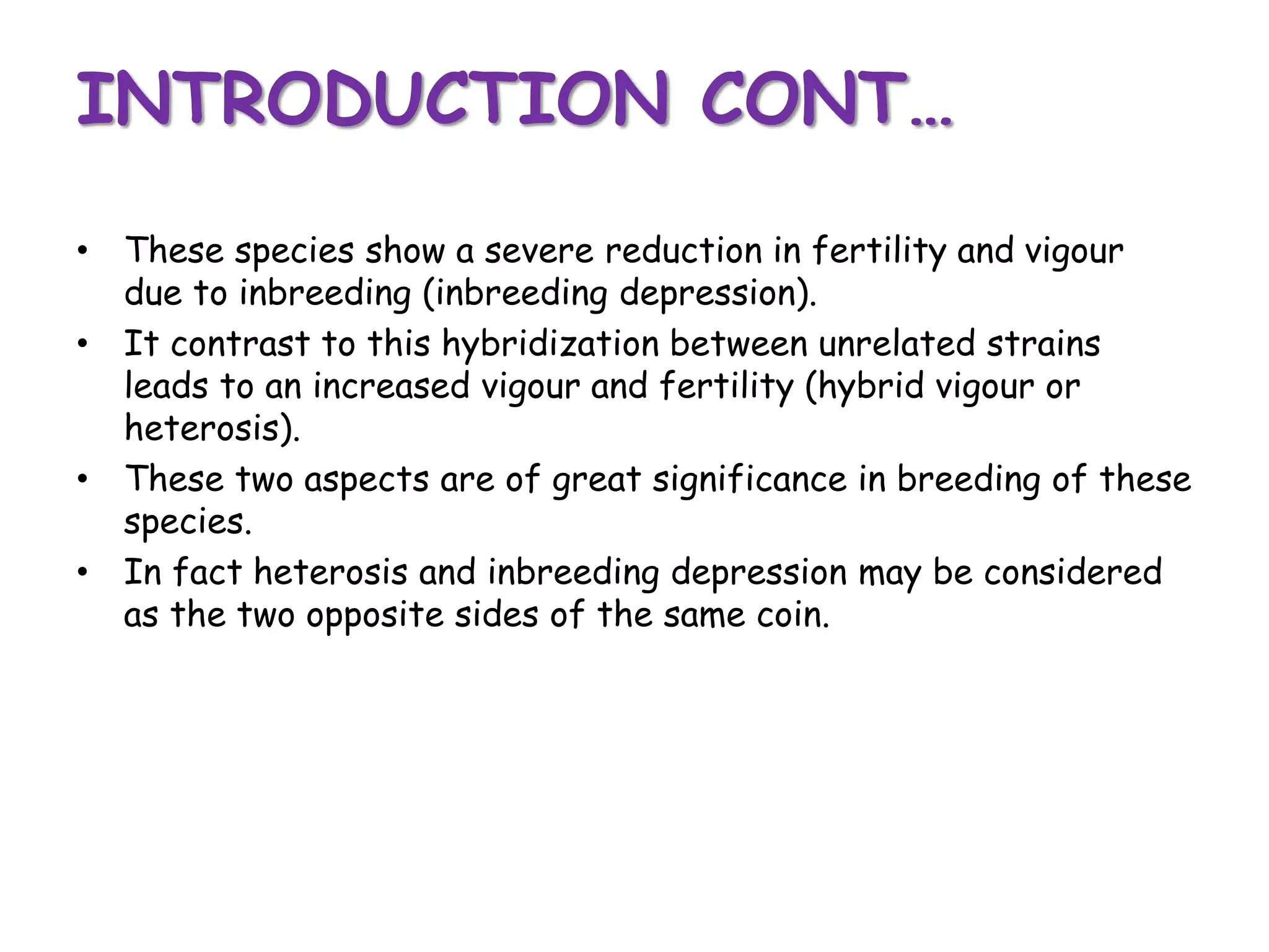Inbreeding & Inbreeding depression in Plants | PPTX
