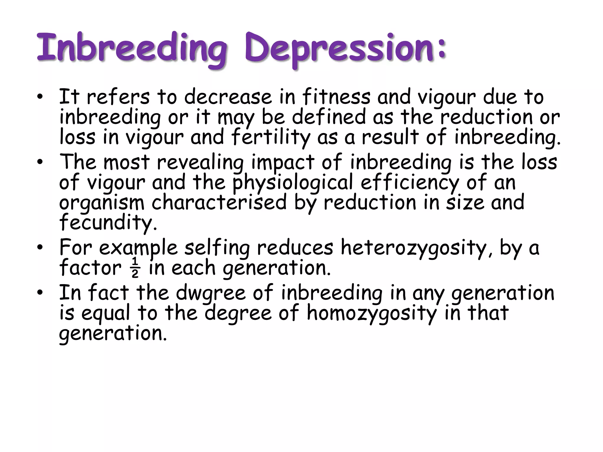 Inbreeding & Inbreeding depression in Plants | PPTX