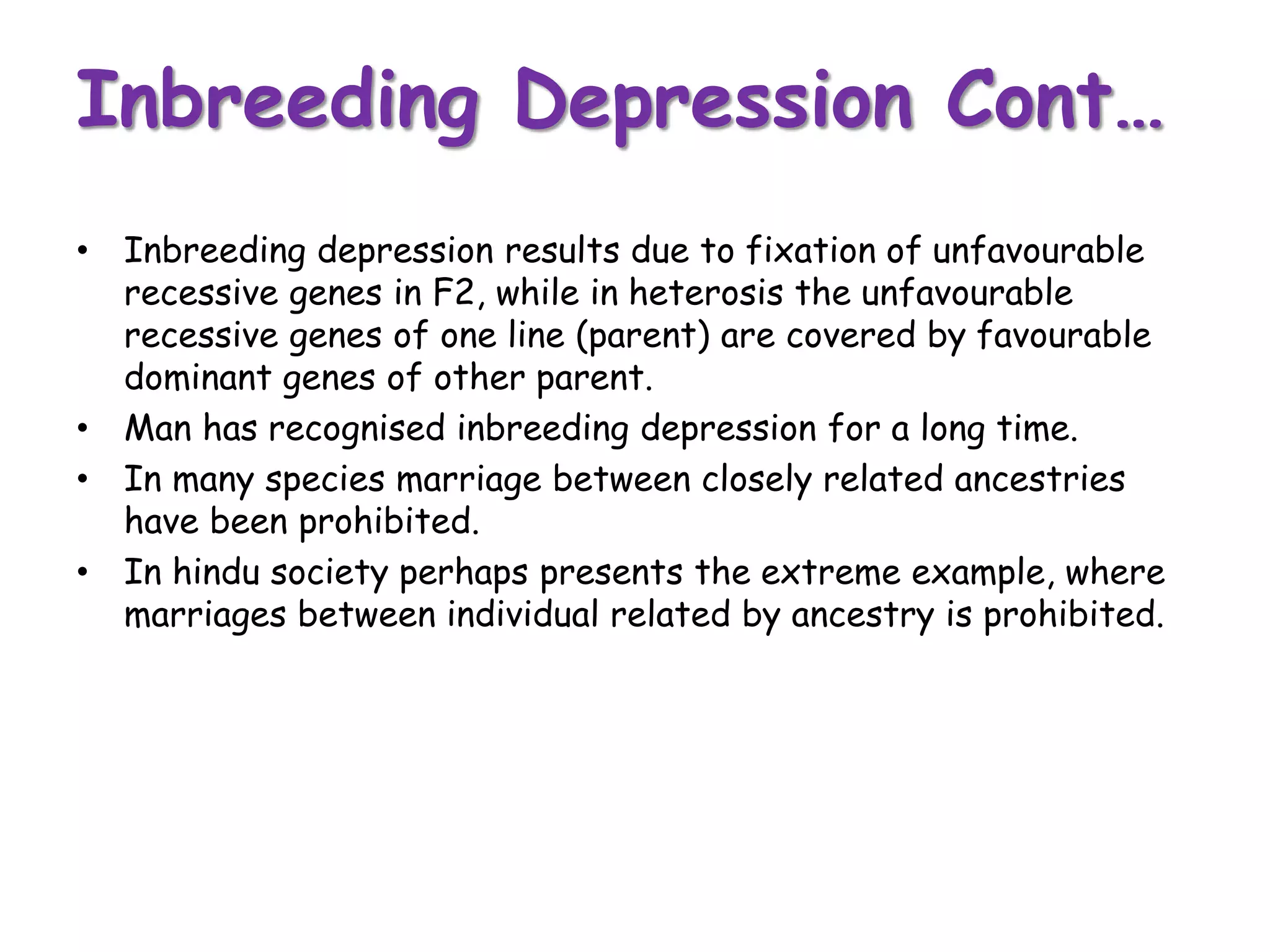 Inbreeding & Inbreeding depression in Plants | PPTX