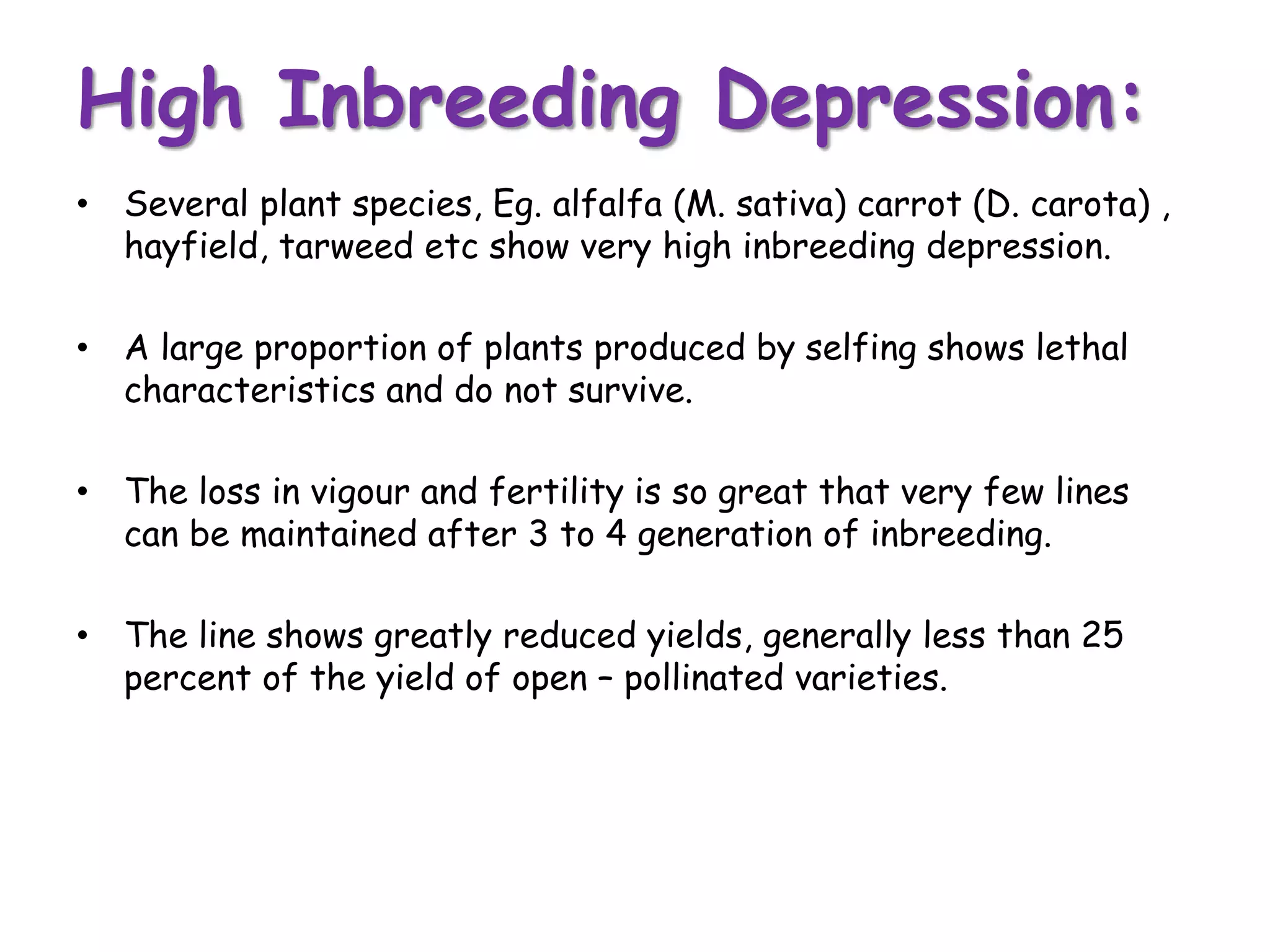 Inbreeding & Inbreeding depression in Plants | PPTX