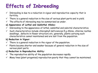 Inbreeding & Inbreeding depression in Plants | PPTX