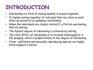 Inbreeding & Inbreeding depression in Plants | PPT