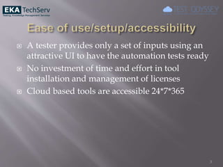 5 incredibly useful next gen test automation tool features | PPT