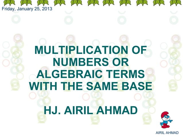 NOTE MATH FORM 3 - INDICES | PPS