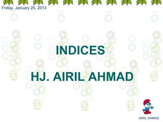 NOTE MATH FORM 3 - INDICES | PPS