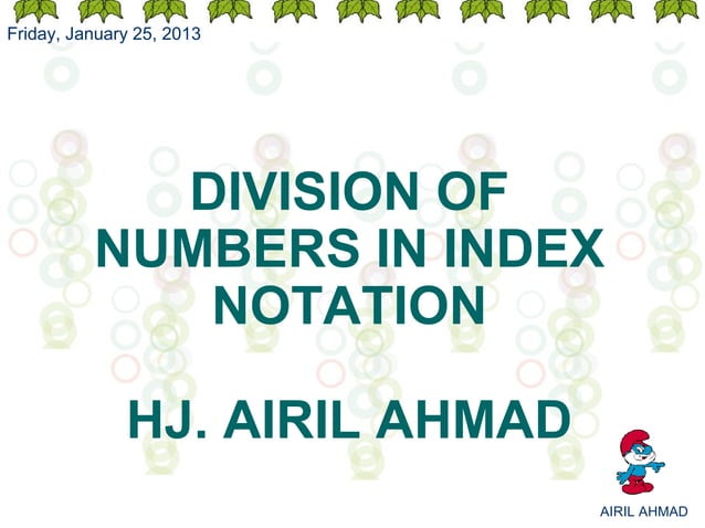 NOTE MATH FORM 3 - INDICES | PPS