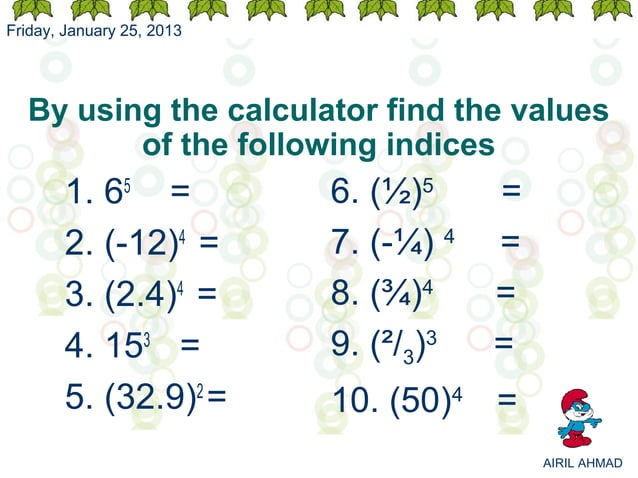 NOTE MATH FORM 3 - INDICES | PPS