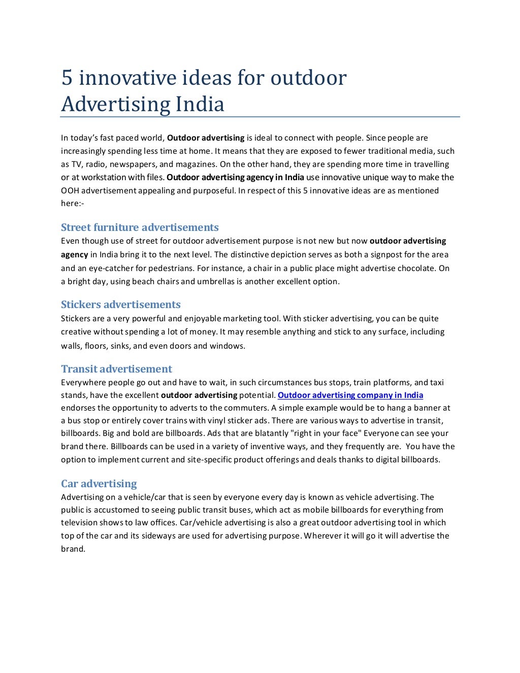 5 innovative ideas for outdoor Advertising India .pptx