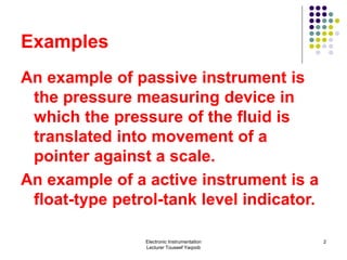 Instrument Classification : Active & Passive Instrument | PPT