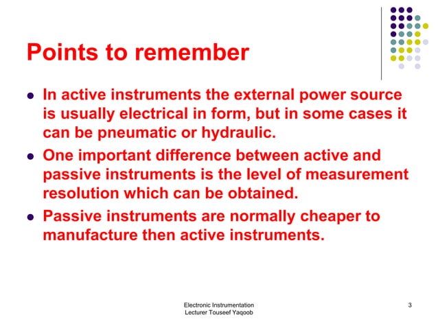 Instrument Classification : Active & Passive Instrument | PPT