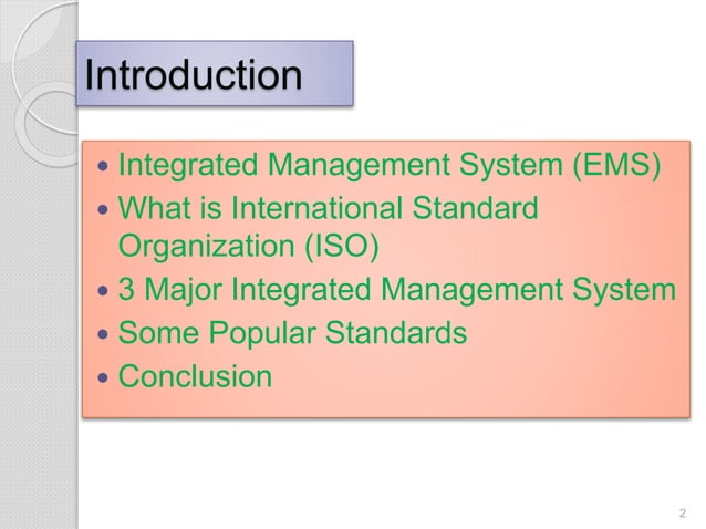 (5) integrated management system (ims) | PPTX