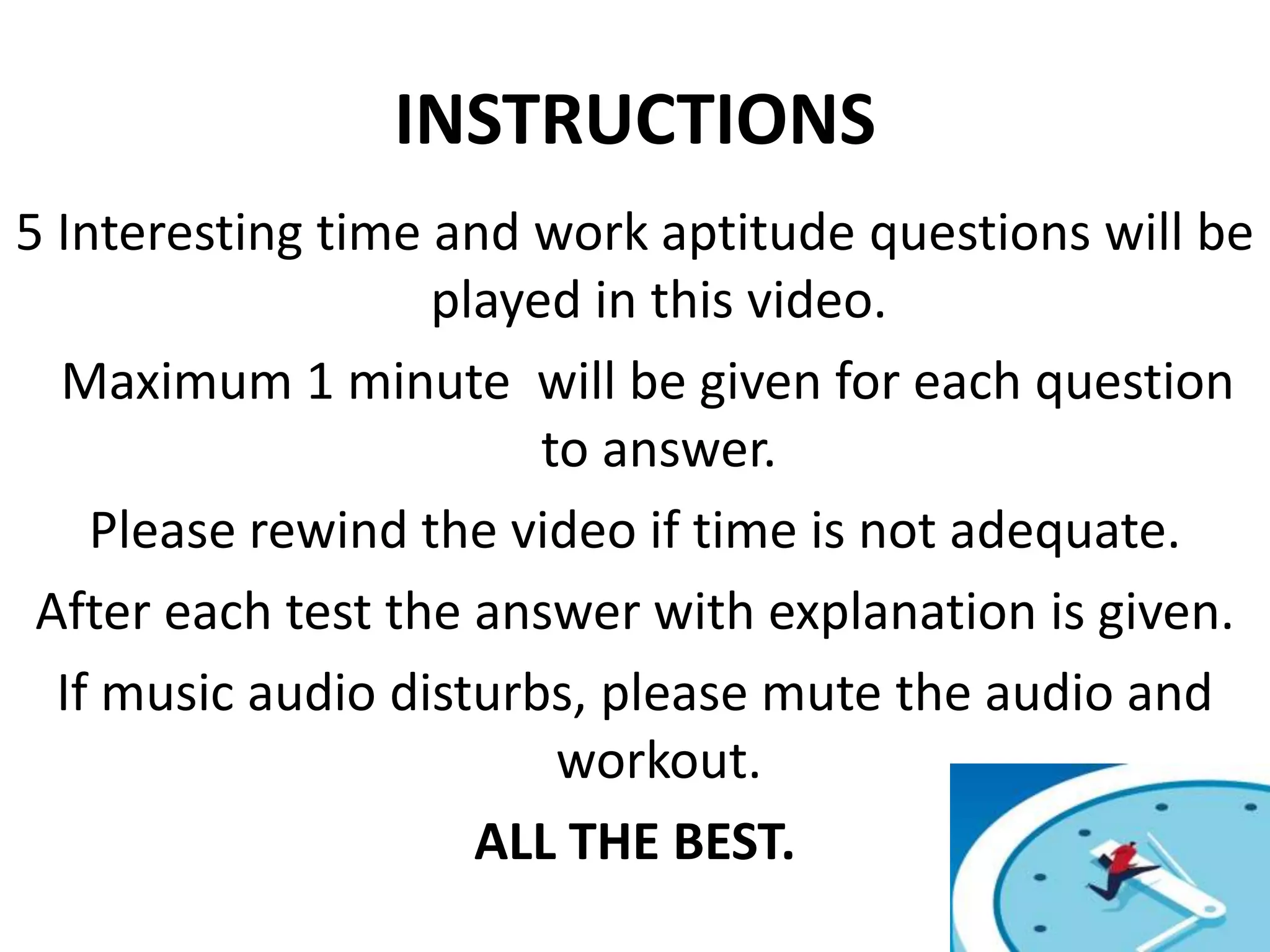 5 interesting time and work aptitude test (by skms) | PPTX