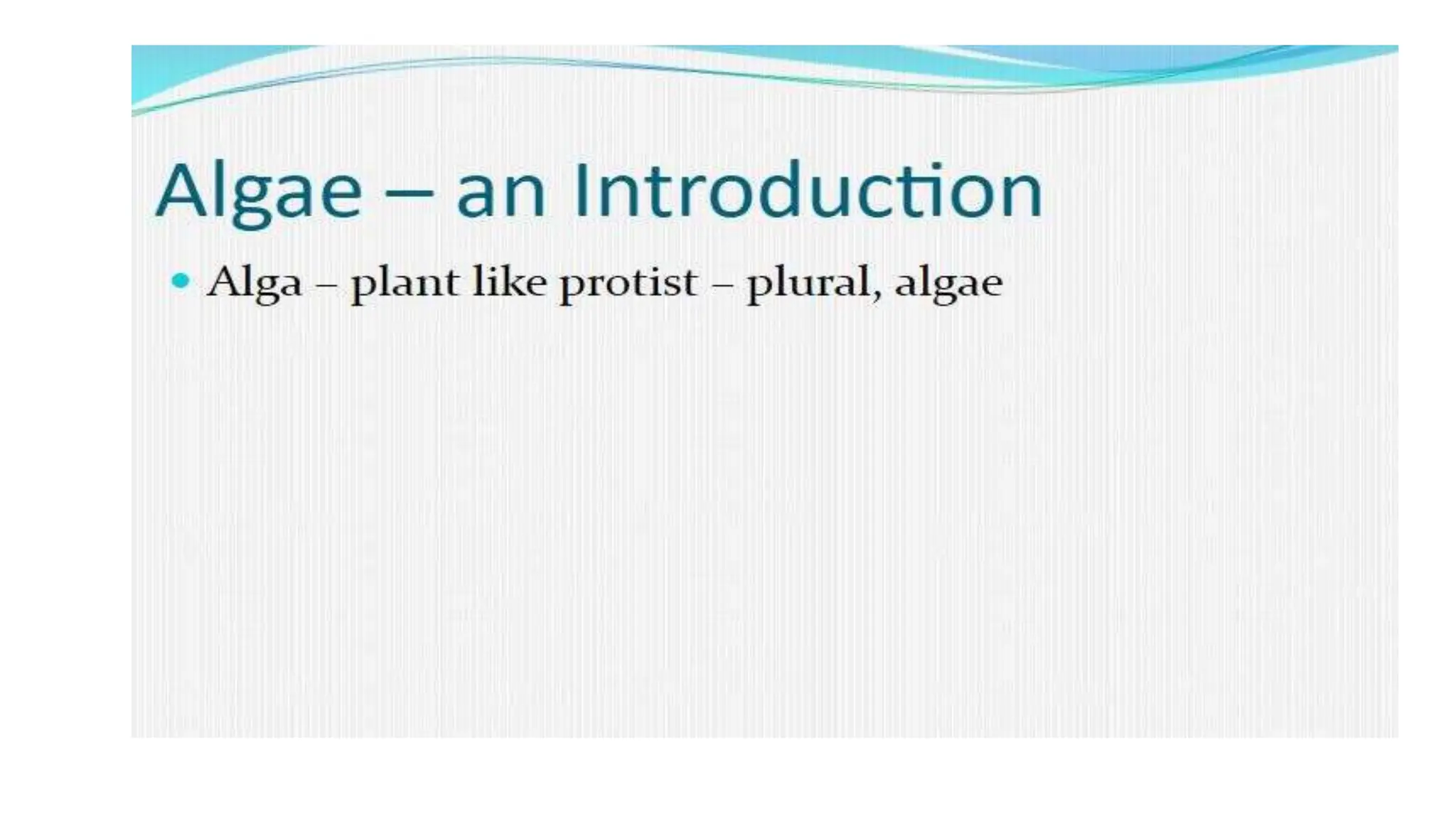 Introduction to Algae | PPTX