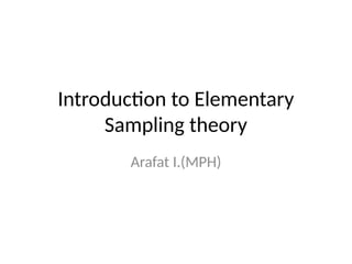5 Introduction to elementary sampling theory.pptx