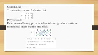 5_Invers Matriks 3x3 matematika distrik teknik informaatika | PDF