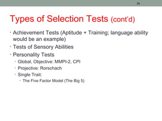 5 io employee selection | PPT | Standardized Testing | Educational ...