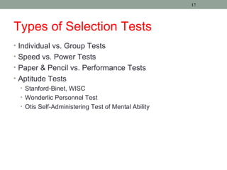 5 io employee selection | PPT