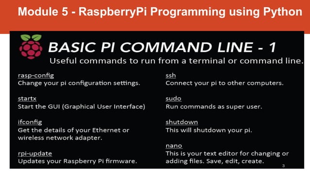 5 Iot Module 5 Raspberrypi Programming Using Pythonpdf