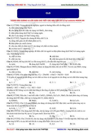 Bài tập về Clo hóa 10 chương halogen | PDF