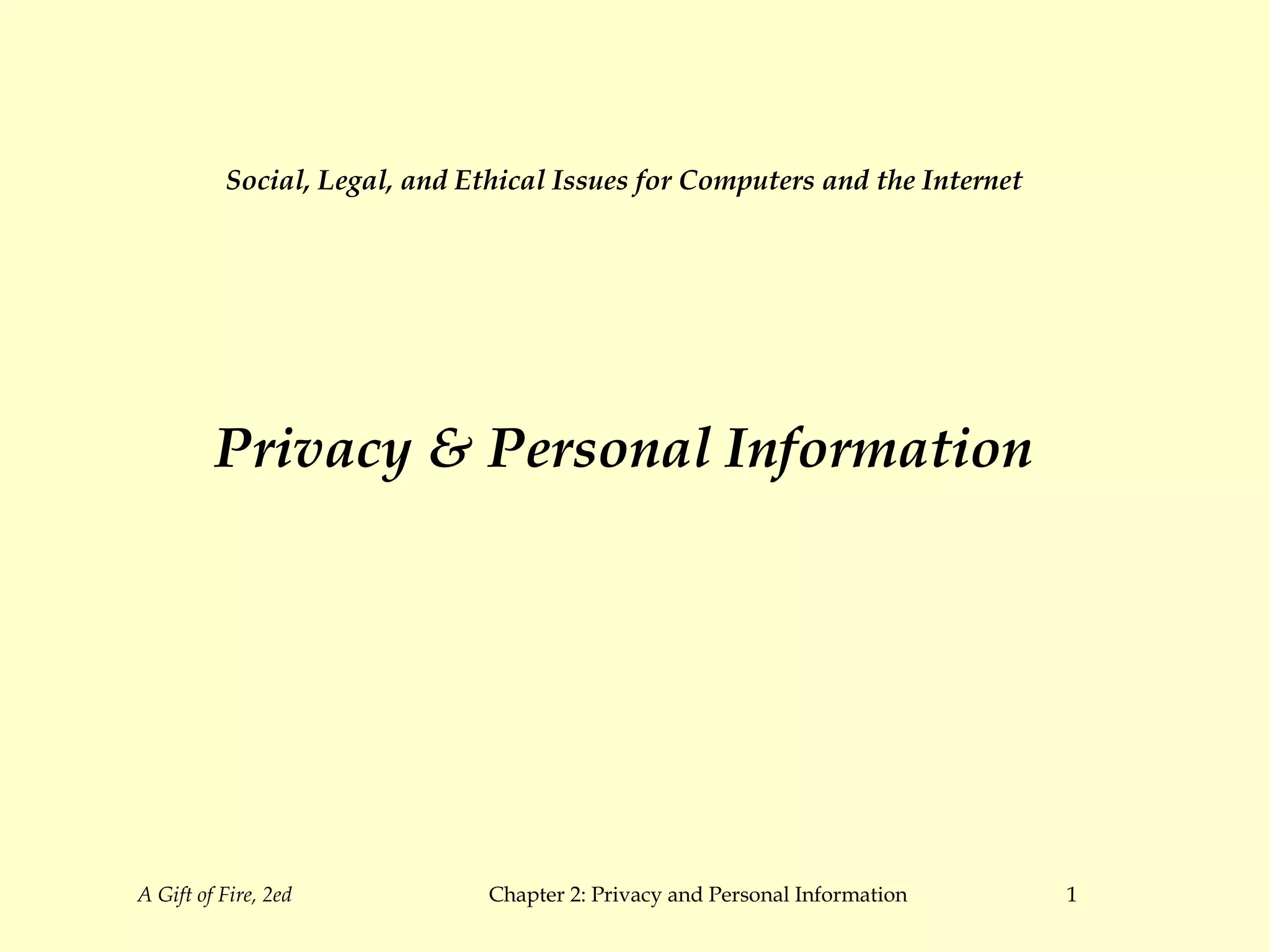 Privacy and personal information | PPT
