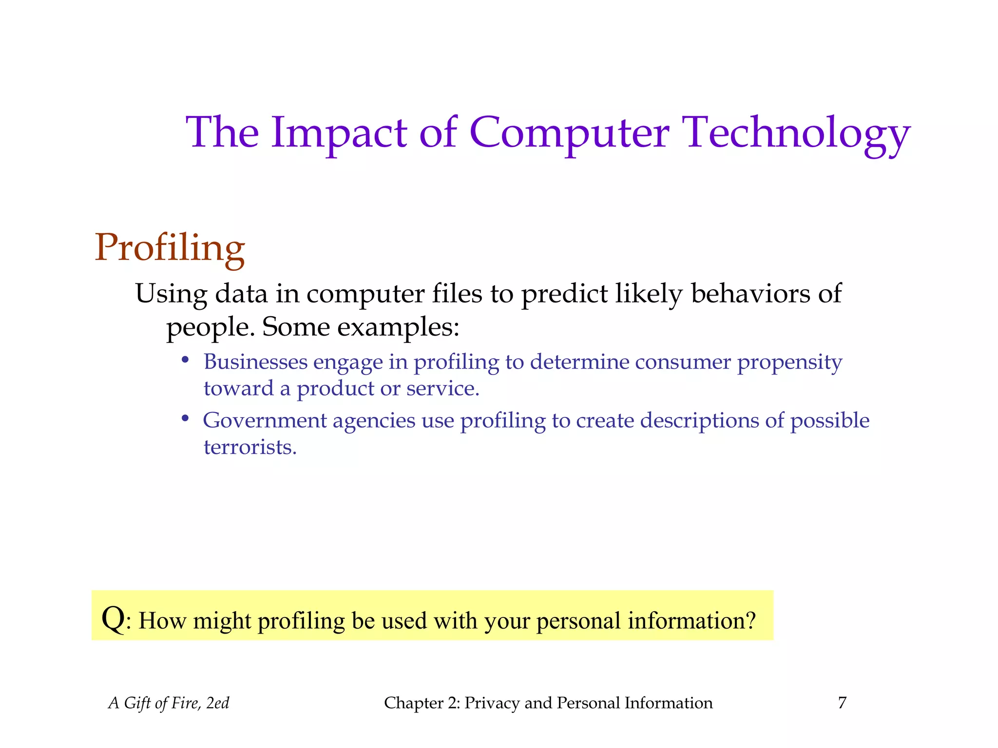 Privacy and personal information | PPT