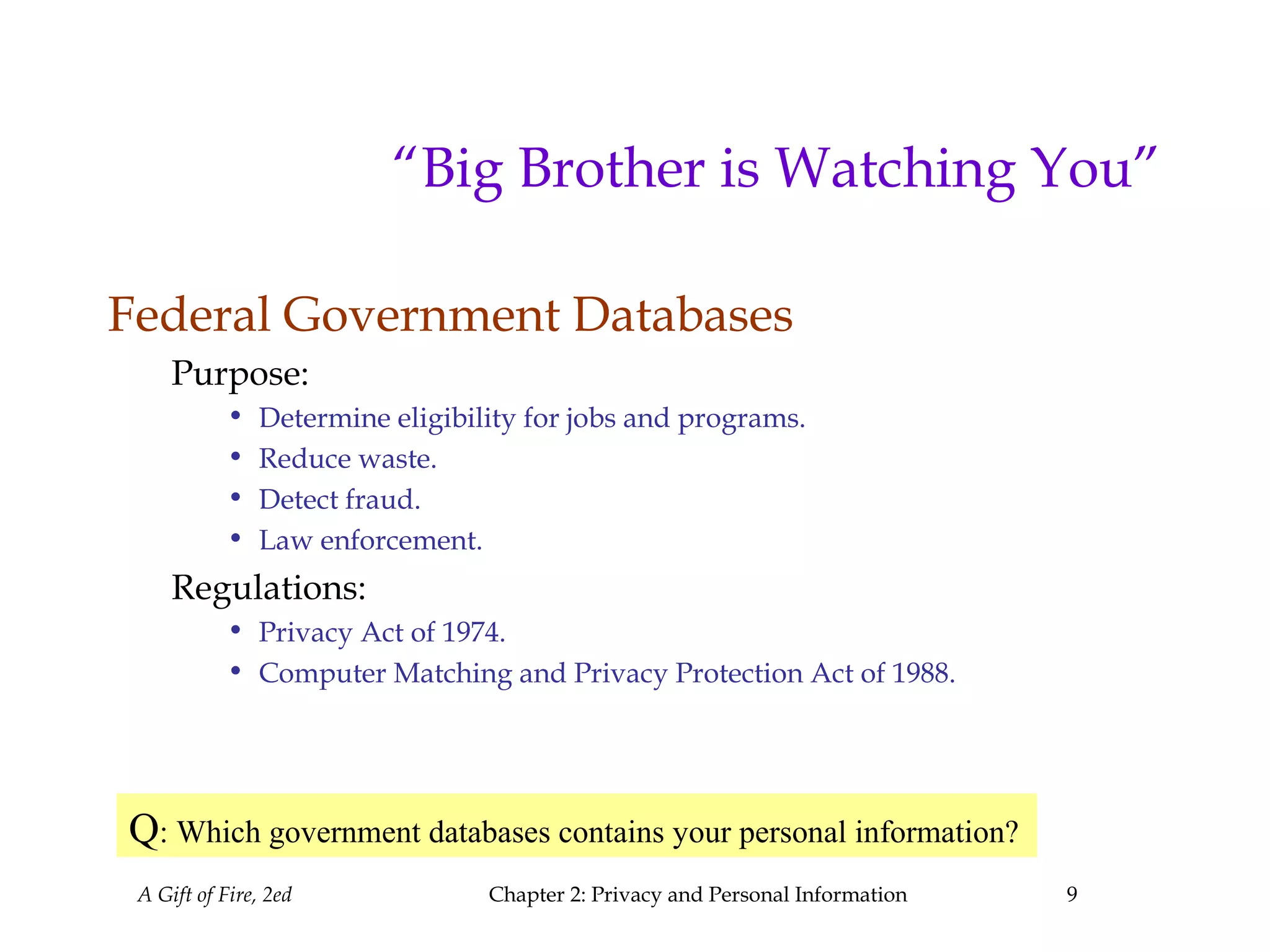 Privacy and personal information | PPT