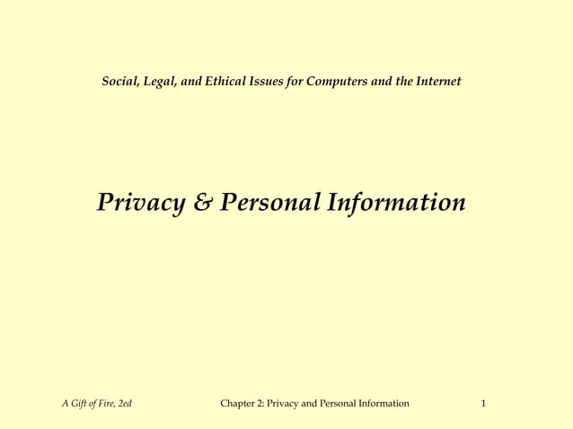 Privacy and personal information | PPT