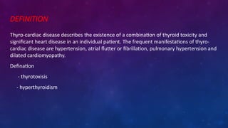 Thyrocardiac syndrome, diagnosis and treatment | PPTX