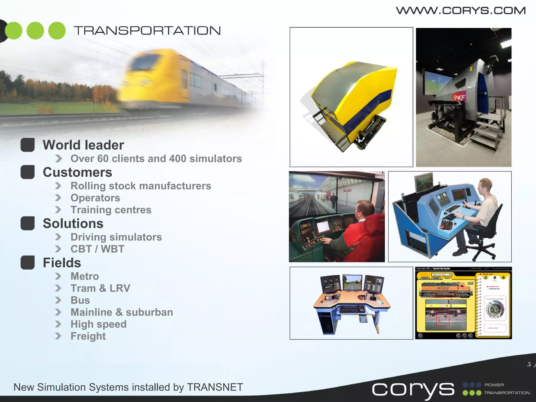 New Simulation Systems installed by Transnet | PPT