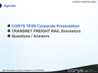 New Simulation Systems installed by Transnet | PPT