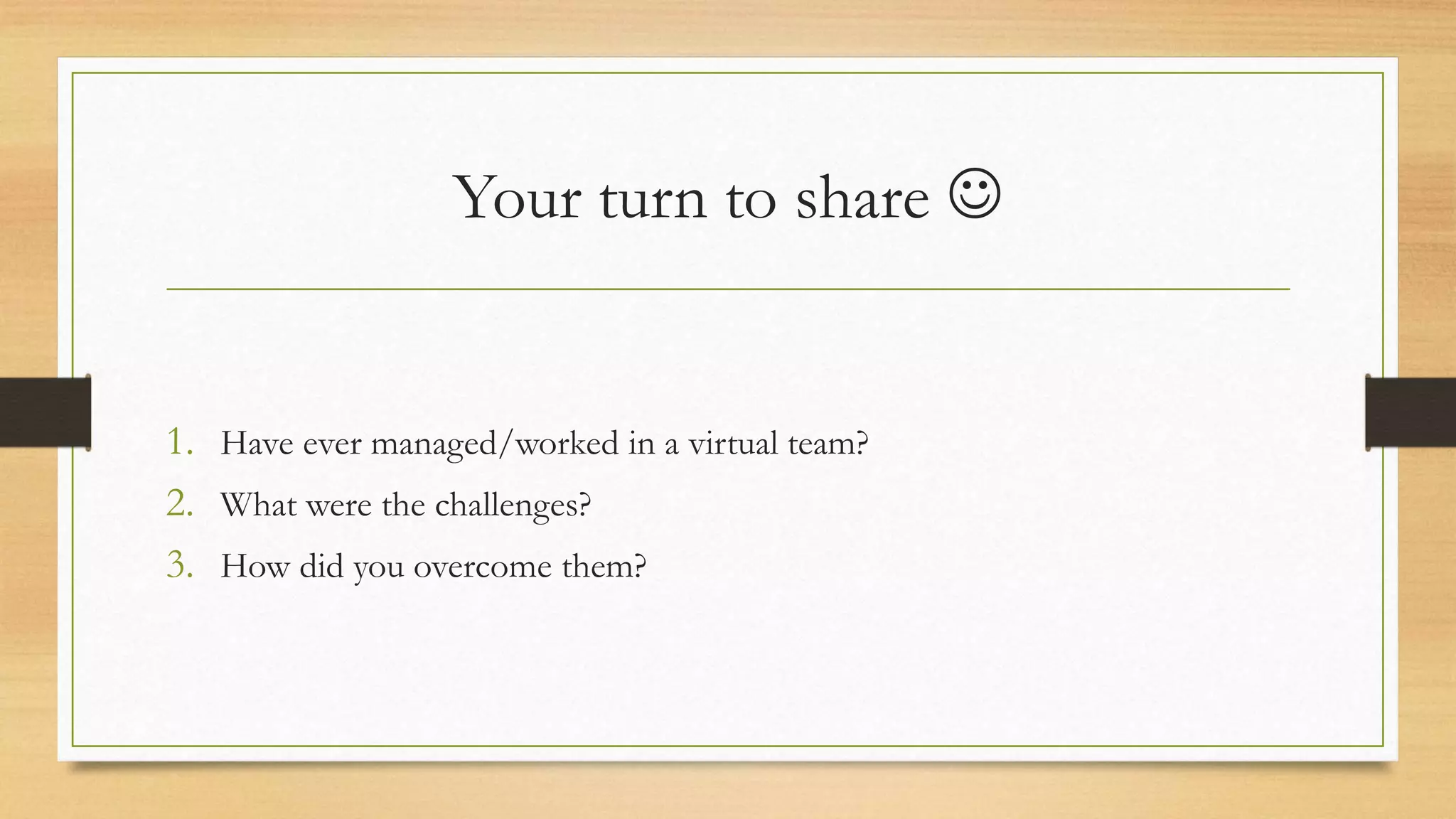 Managing Virtual Teams Pptx