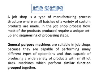 job shop production system in productions and operations system | PPTX