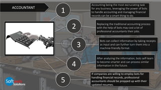 5 jobs where bots will replace humans | PPT