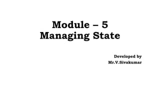 Module-5_WTA_Managing State & jQuery | PPT